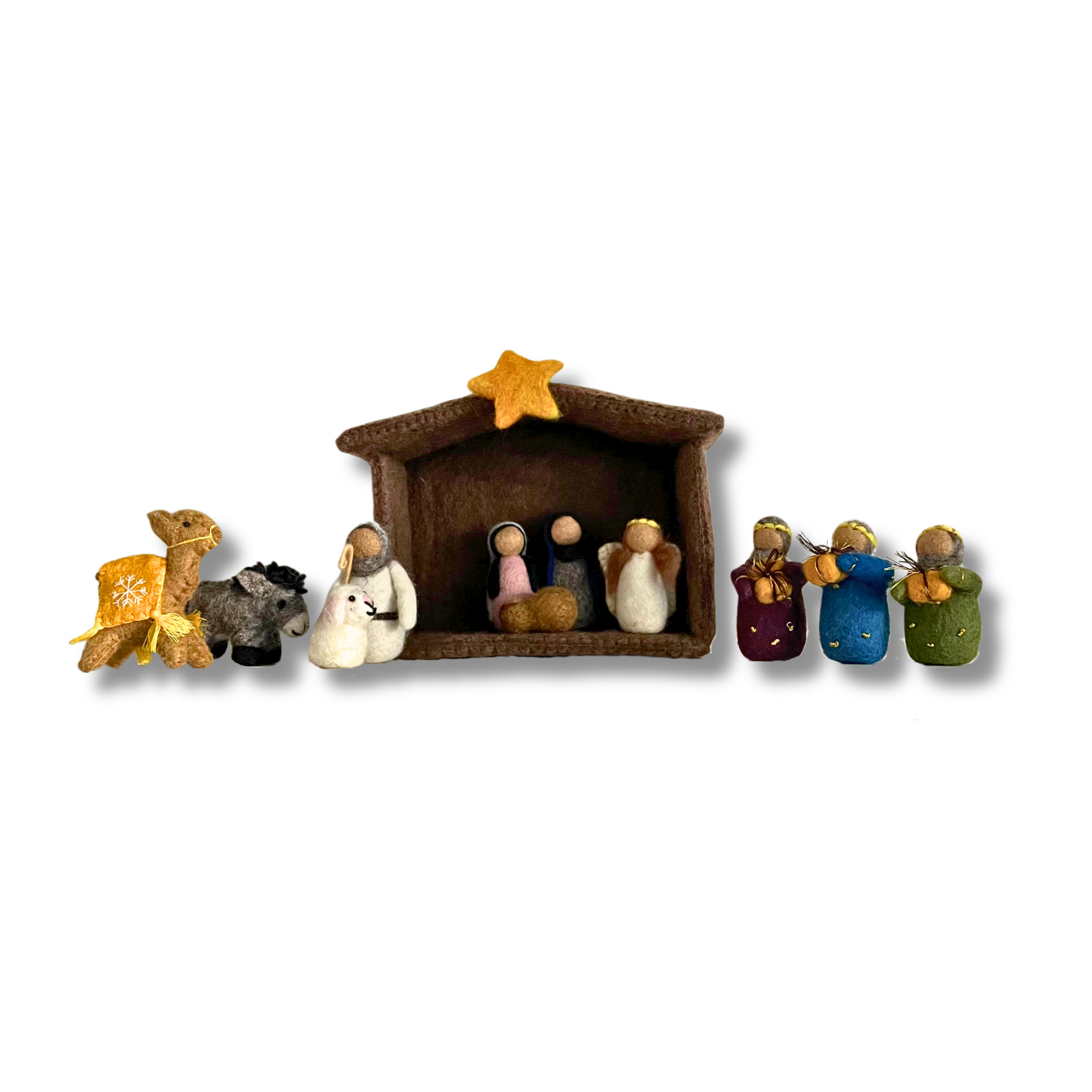 handcrafted felt nativity - one little world