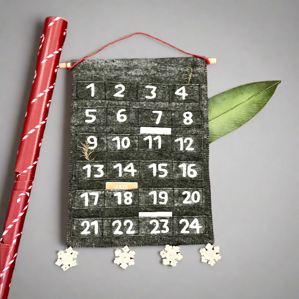 grey advent calendar - one little world