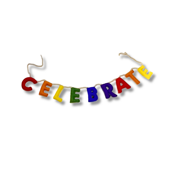 felt celebrate garland - one little world