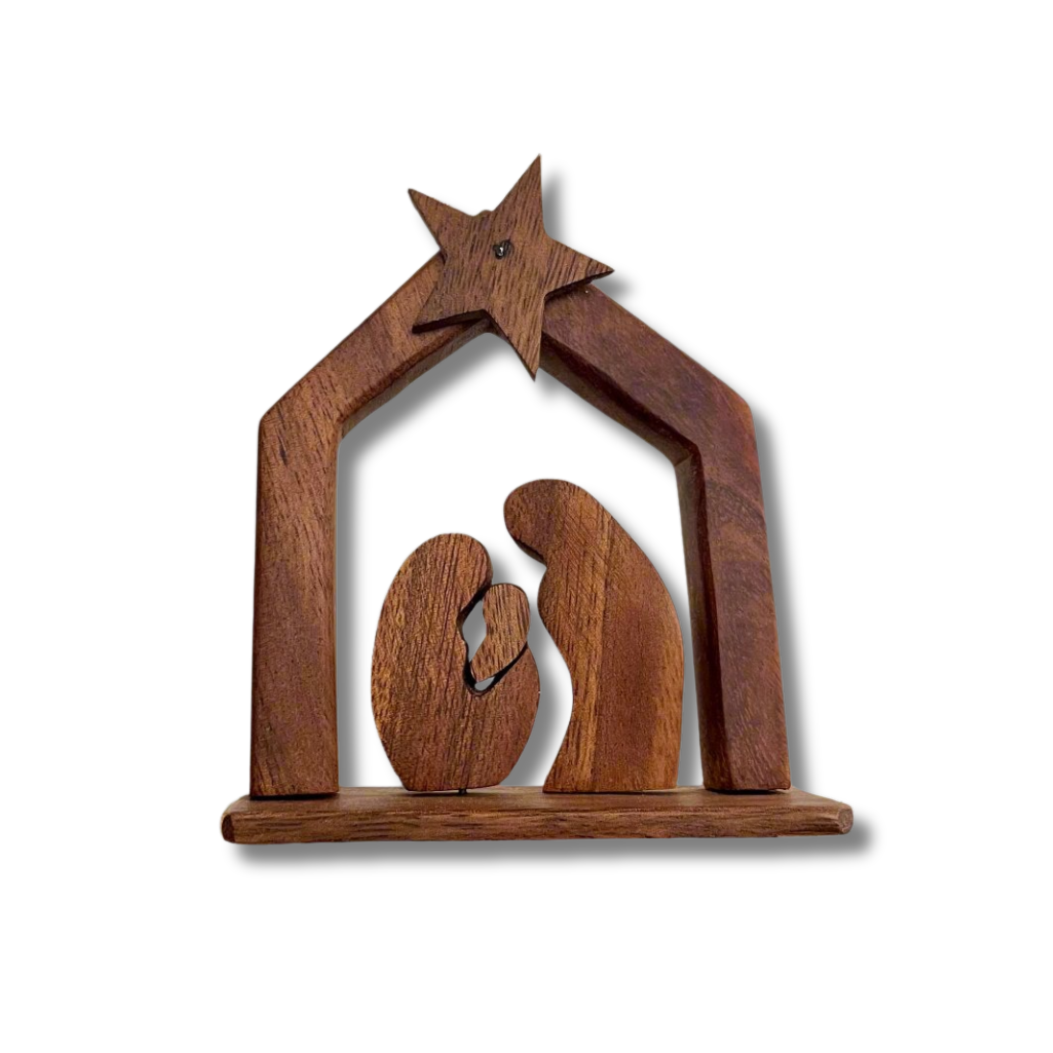 small mugavu wood nativity – one little world